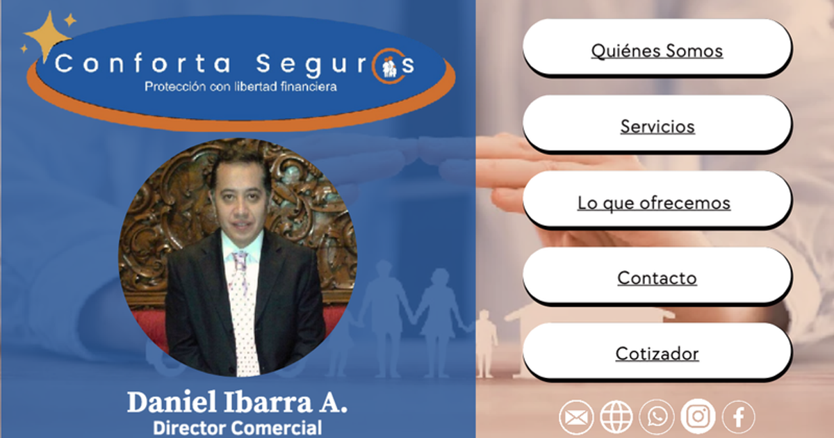 Tarjeta de Presentación - Daniel Ibarra A.- Conforta Seguros